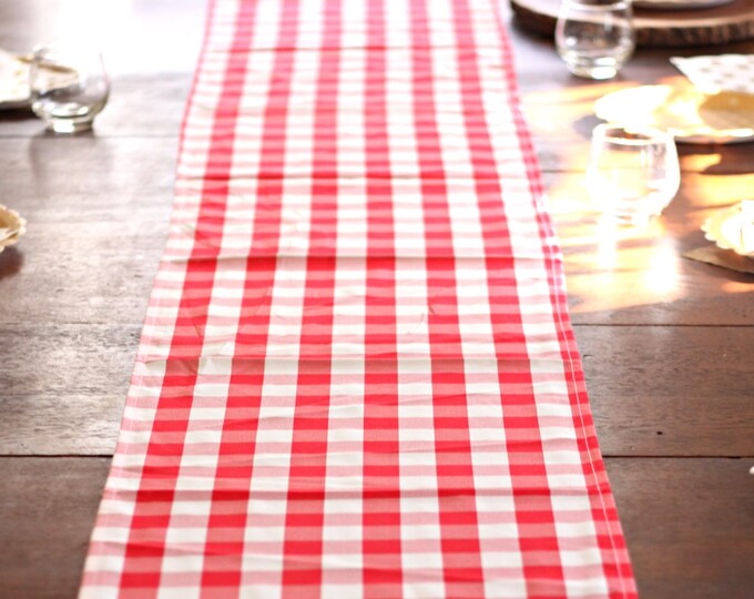 Baby Q & I Do BBQ Red Gingham Table Runner - Etsy