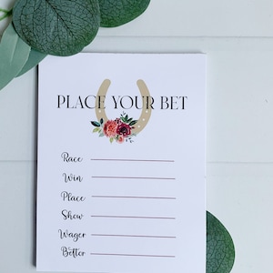 Betting Cards - Kentucky Derby Gold Horseshoe - Etsy