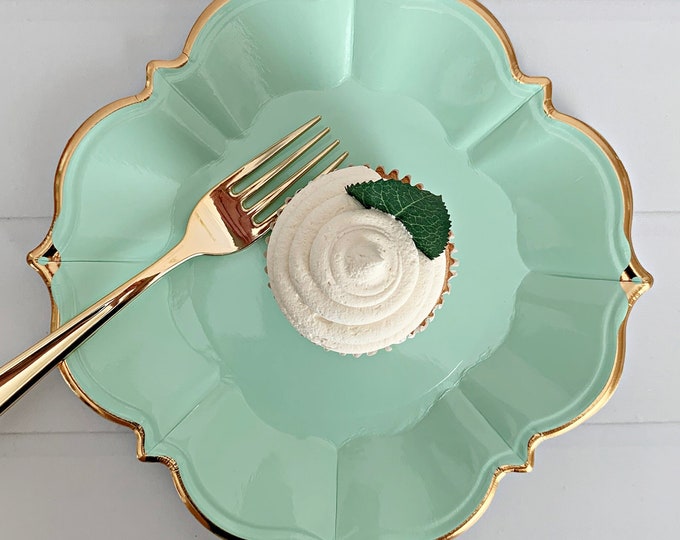 Mint Green Luncheon Plates - Etsy