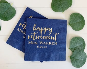 Retirement Napkins - Etsy