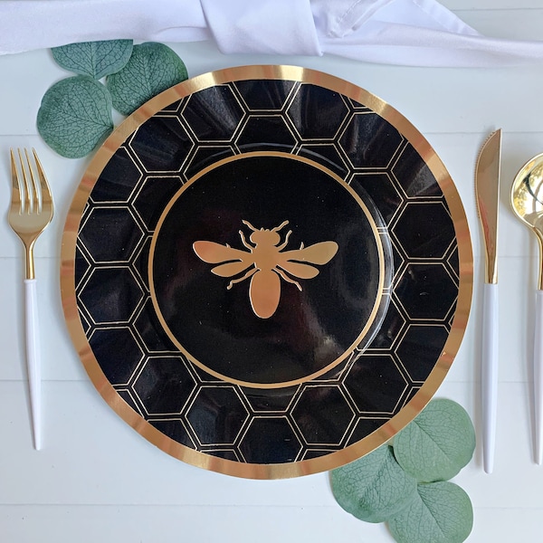 Bee Dinner Plates - Etsy