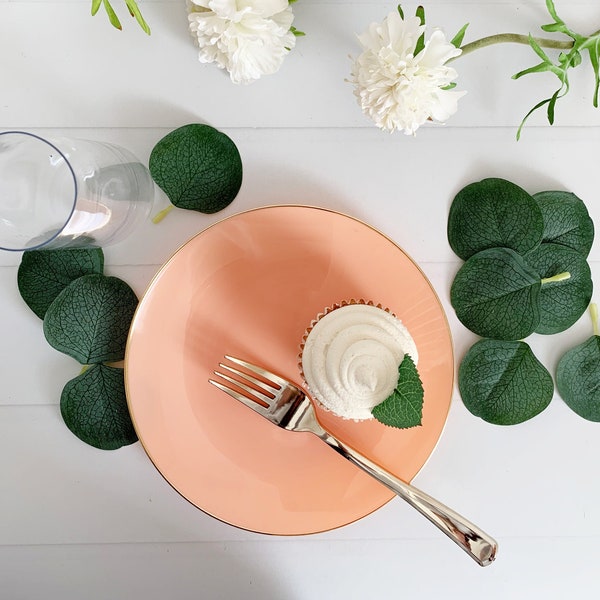 Peach Paper Plates - Etsy