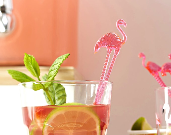Pink Flamingo Drink Stirrers - Etsy