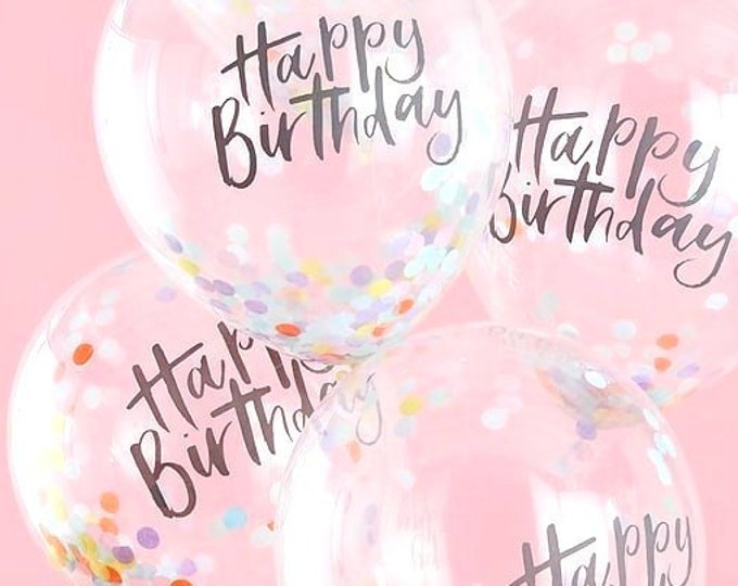 Happy Birthday Confetti Balloons - Etsy