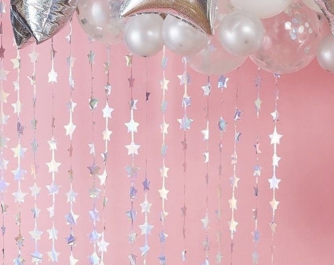 Iridescent Star Fringe Photo Booth Backdrop - Etsy