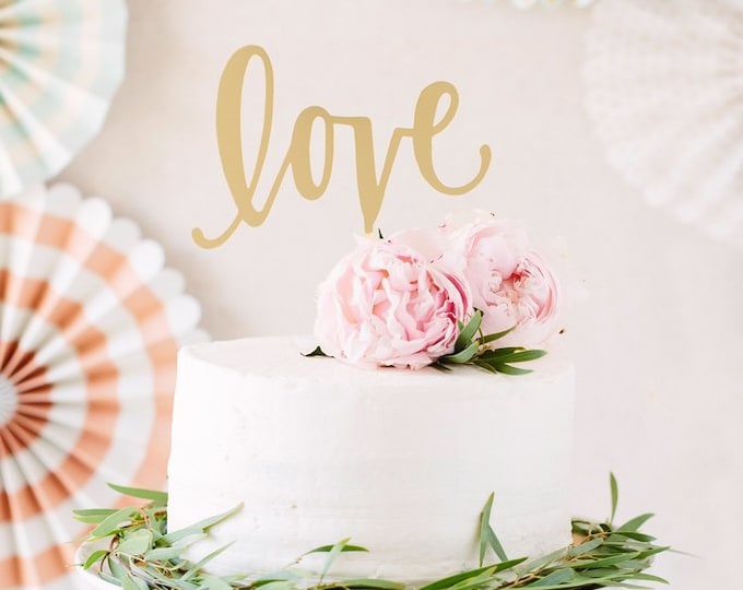 Love Cake Topper - Etsy