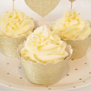 Gold Glitter Cupcake Wrappers - Etsy