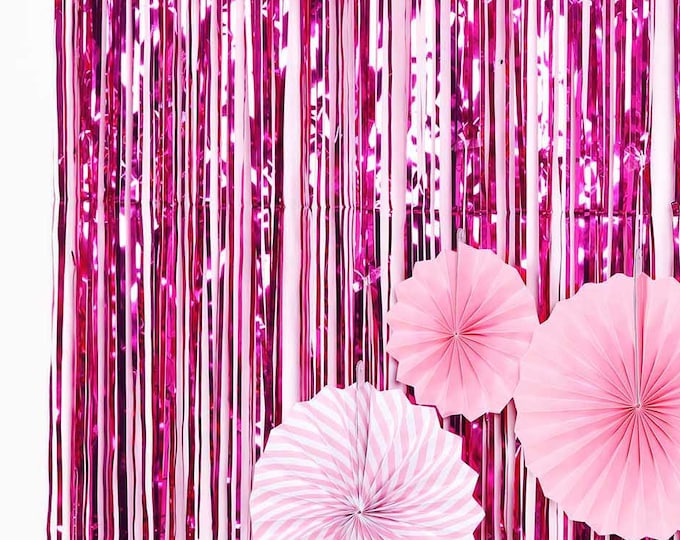 Hot Pink Fringe Photo Booth Backdrop - Etsy