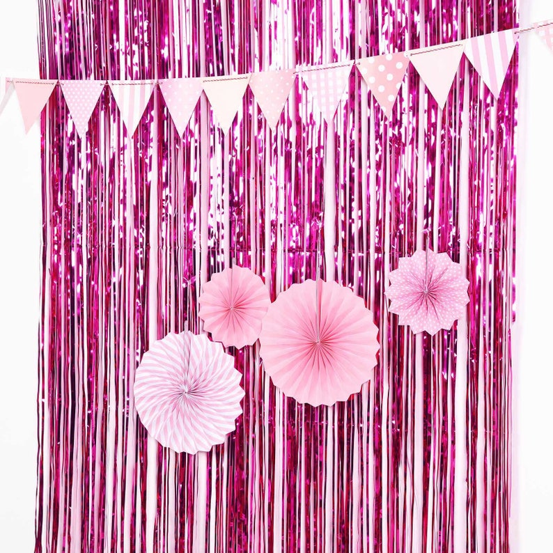 Hot Pink Fringe Photo Booth Backdrop - Etsy