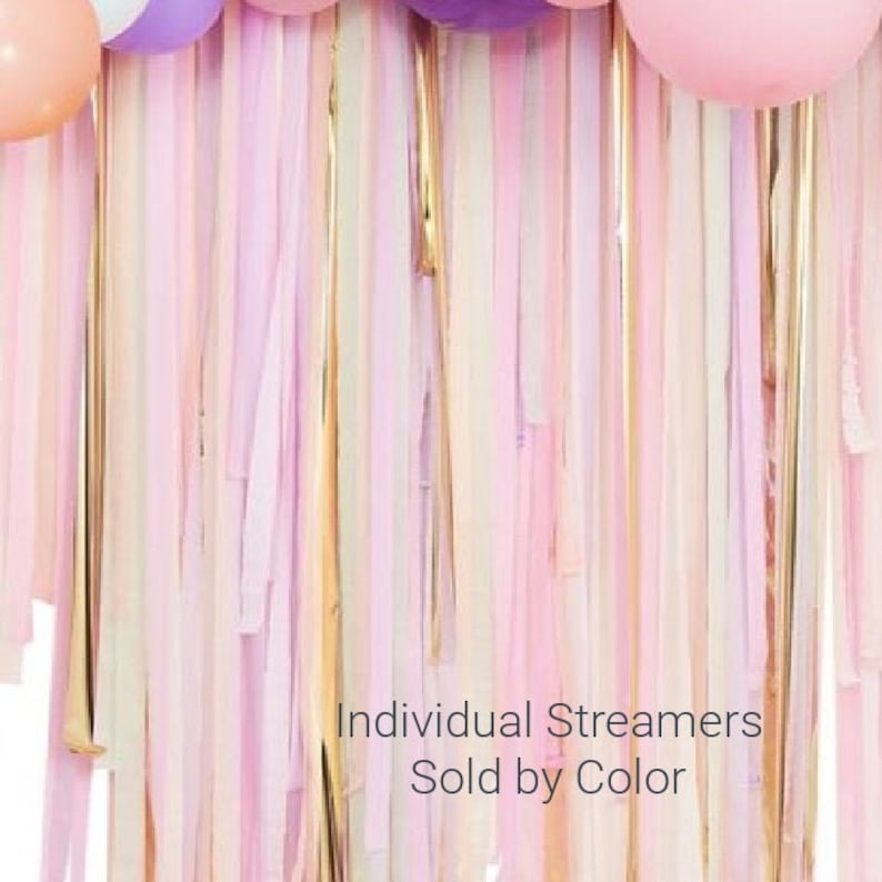 Pastel Streamers - Individual - Etsy