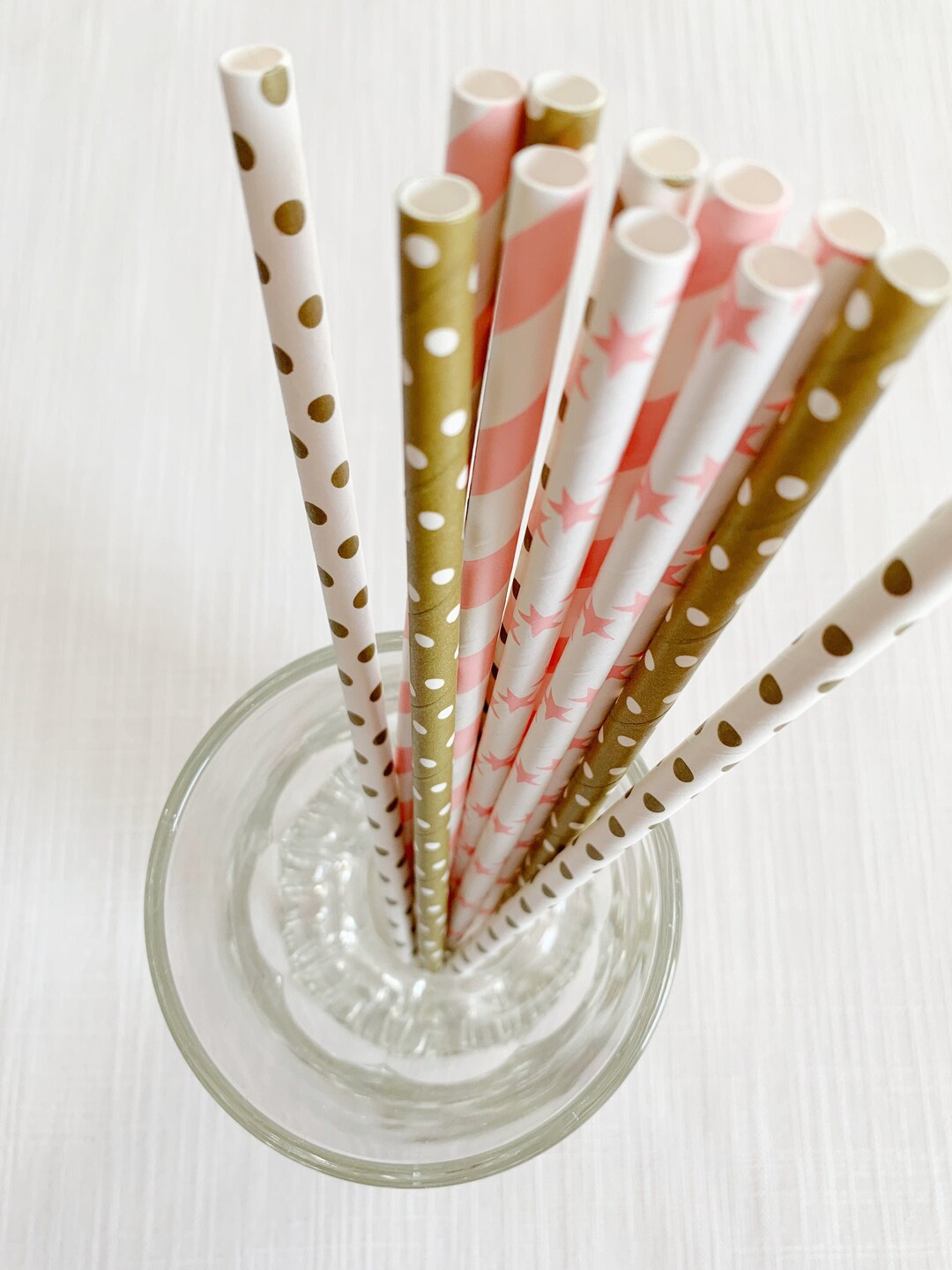 Blush and Gold Celestial Straws - Etsy