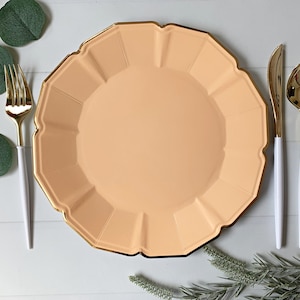 Peach Paper Plates - Etsy