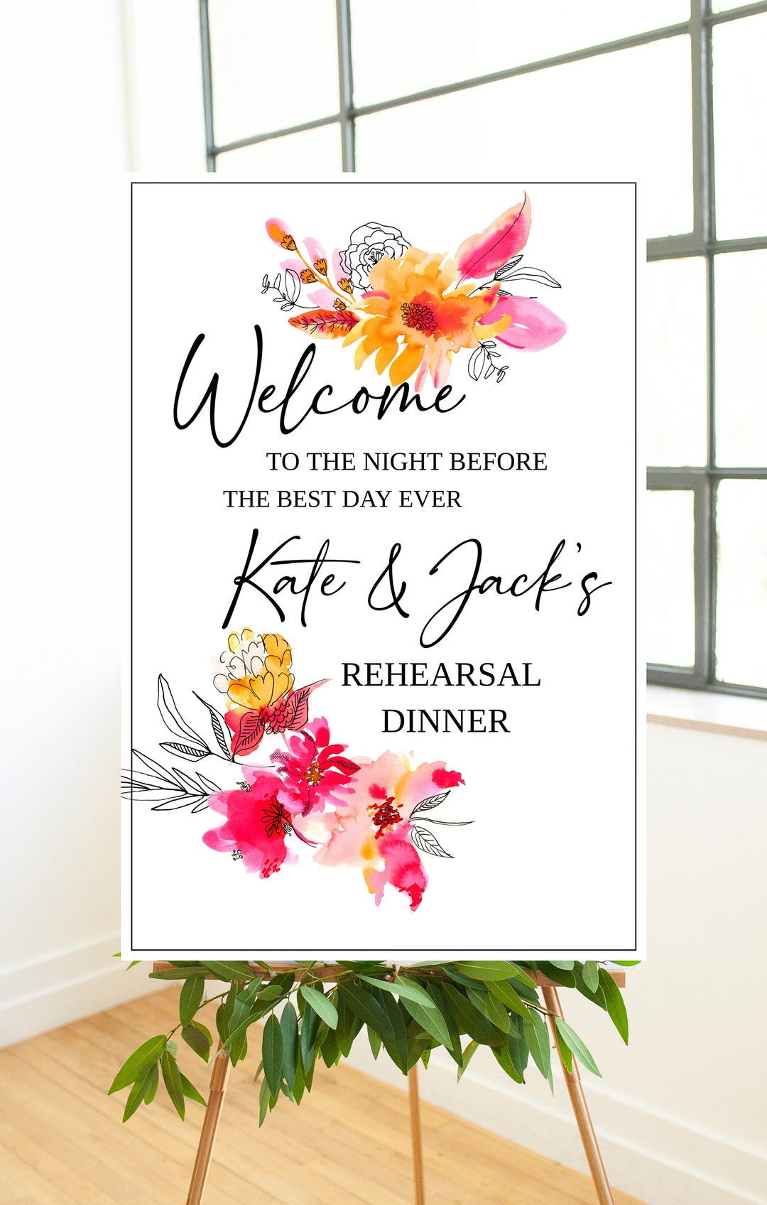 Fiesta Rehearsal Dinner Welcome Sign - Digital Download - Editable - Etsy