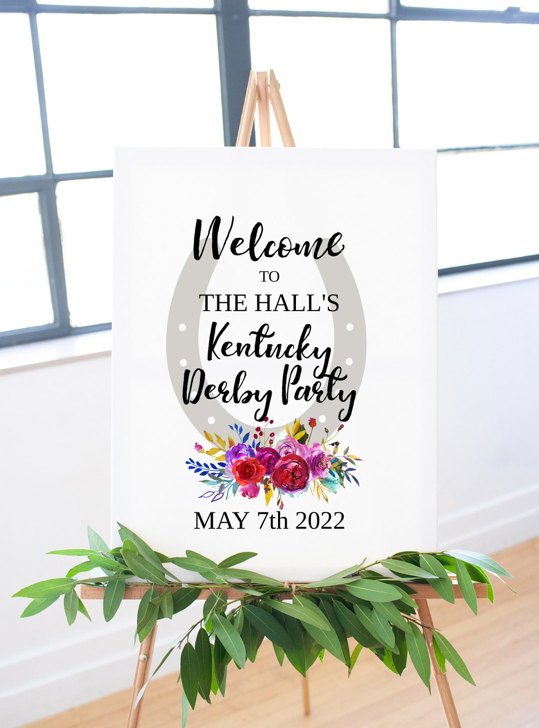 Kentucky Derby Welcome Sign - Digital Download - Editable - Etsy