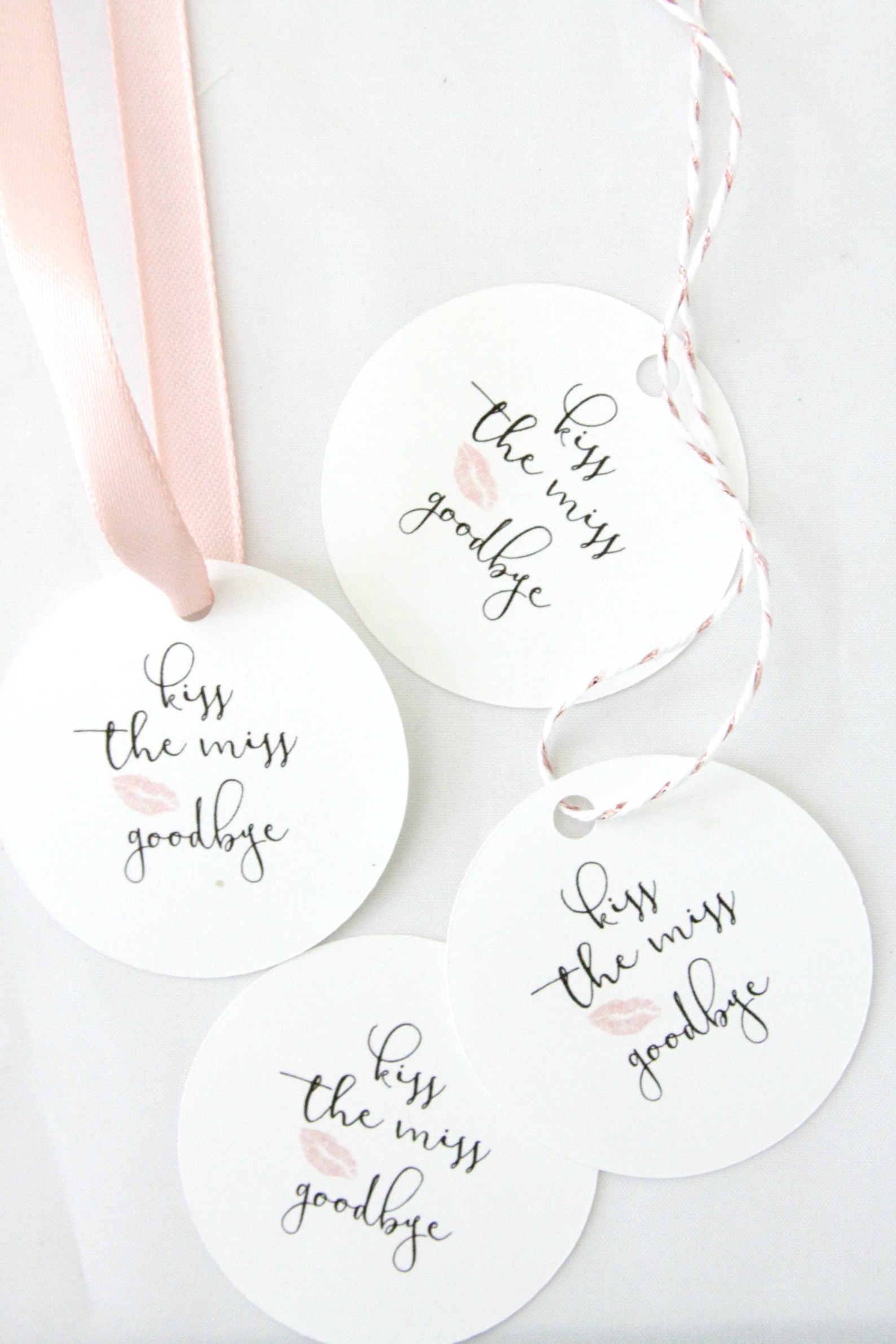 Kiss the Miss Goodbye Tags | Etsy