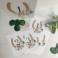 Country Barn Table Numbers: Double-thick Paper, Customizable Color - Etsy