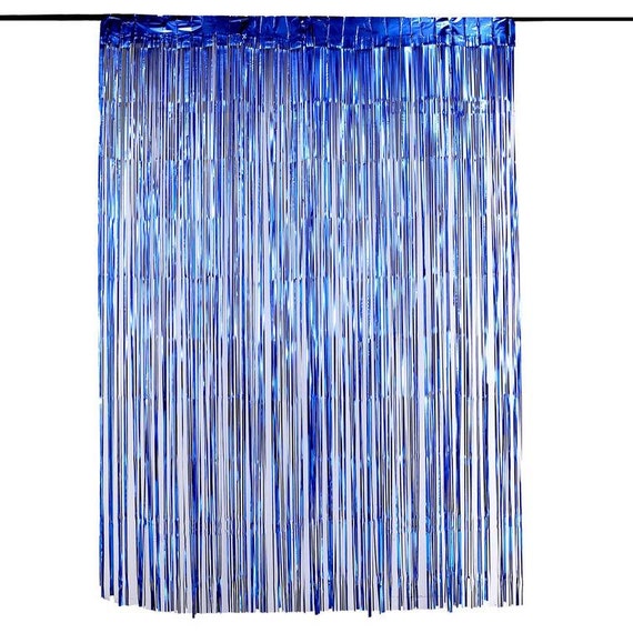 Royal Blue Fringe Backdrop Curtain by EnFete | Catch My Party