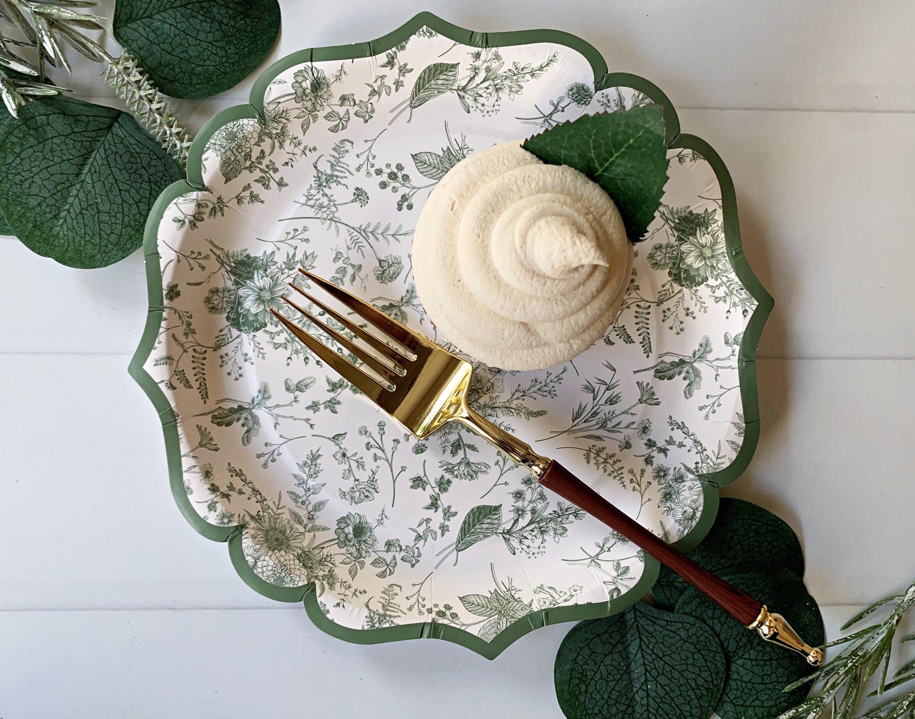 Sage Toile Dinner Napkins | Set of 20 Floral Guest Towels or Paper ...