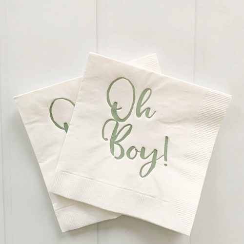 Sage Oh Baby Banner for Baby Shower Sage Green White Gold - Etsy
