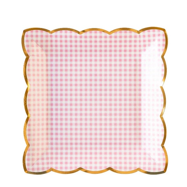 Gingham Plates - Etsy