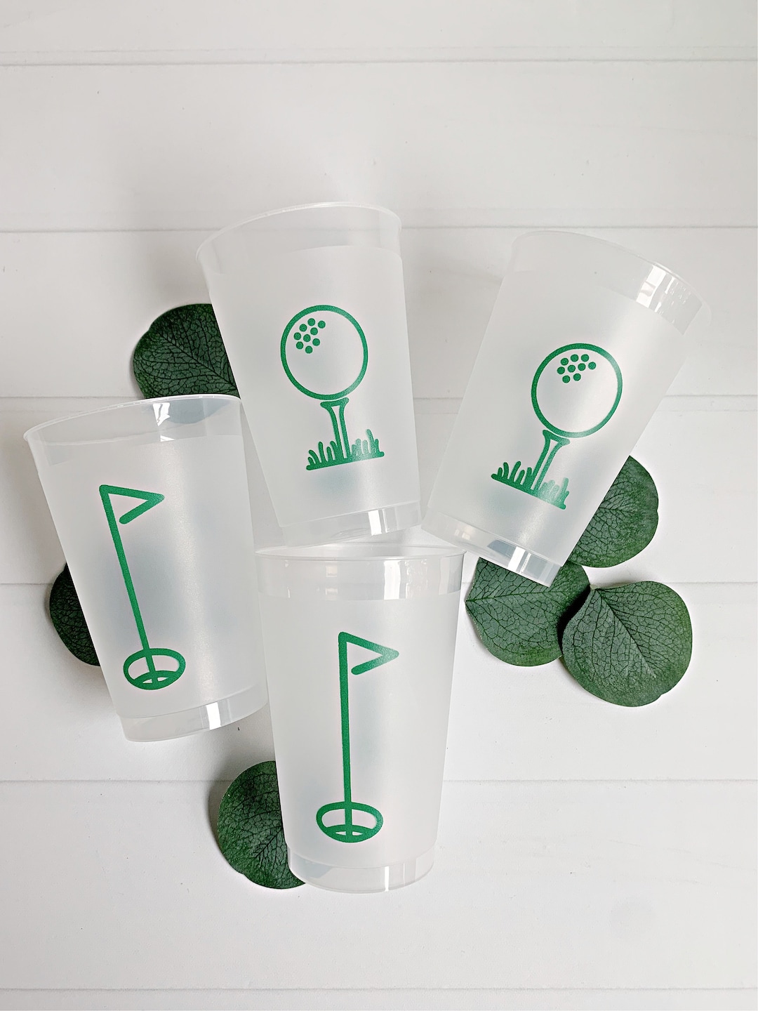 Golf Party Frosted Party Cups Green 14 OUNCE SIZE - Etsy