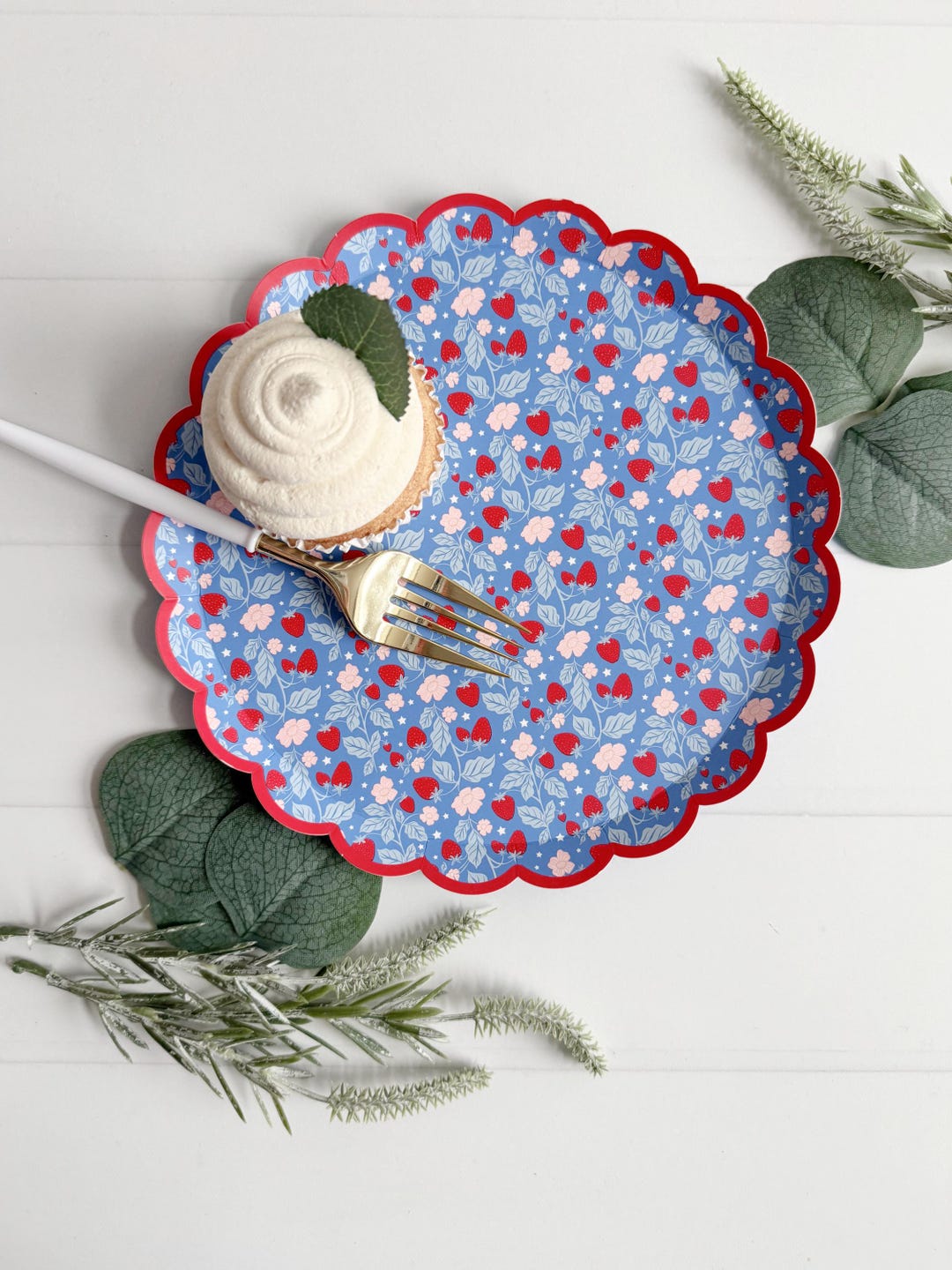 Strawberry Plates | Set of 8 Strawberry Dessert/small Plates | Perfect ...