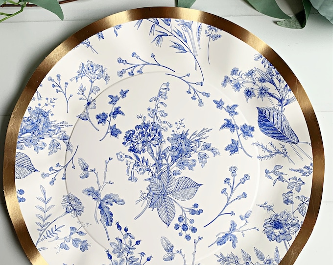 French Toile Small Plates - Etsy