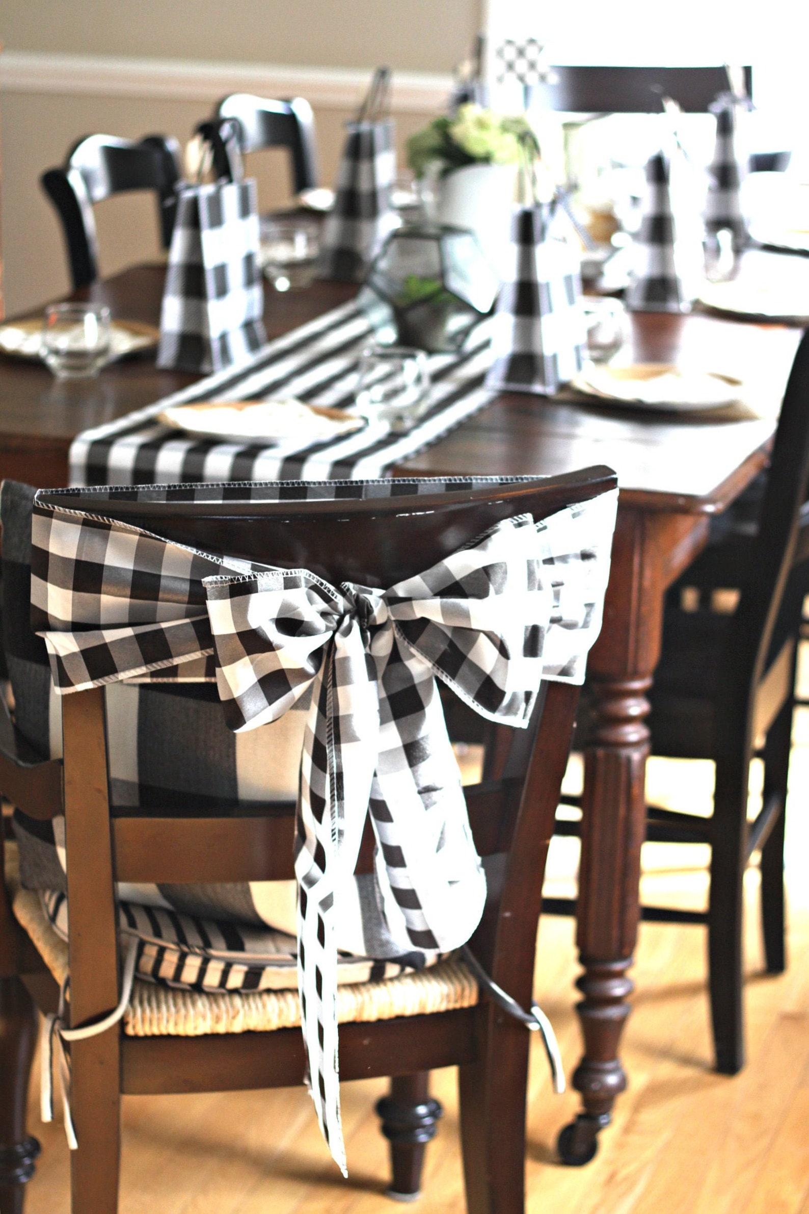 Buffalo Check Chair Sash - Etsy