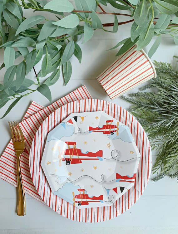 Airplane Paper Plates by EnFete | Catch My Party