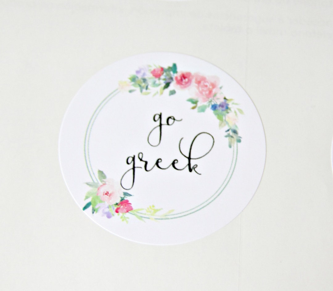 Go Greek Stickers, Sorority Sister Gift - Etsy