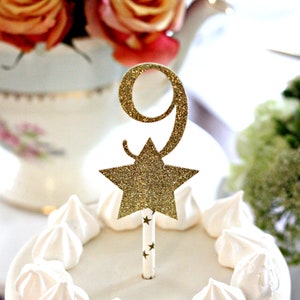 Gold 9th Birthday Cake Topper - Etsy