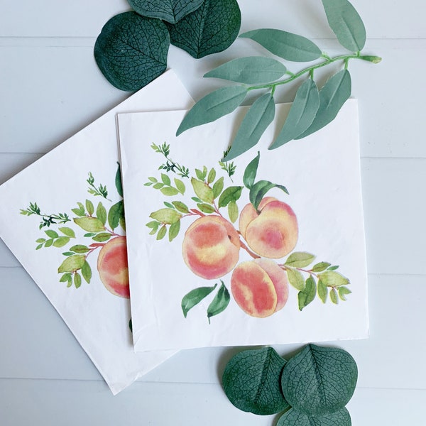Peach Paper Plates - Etsy