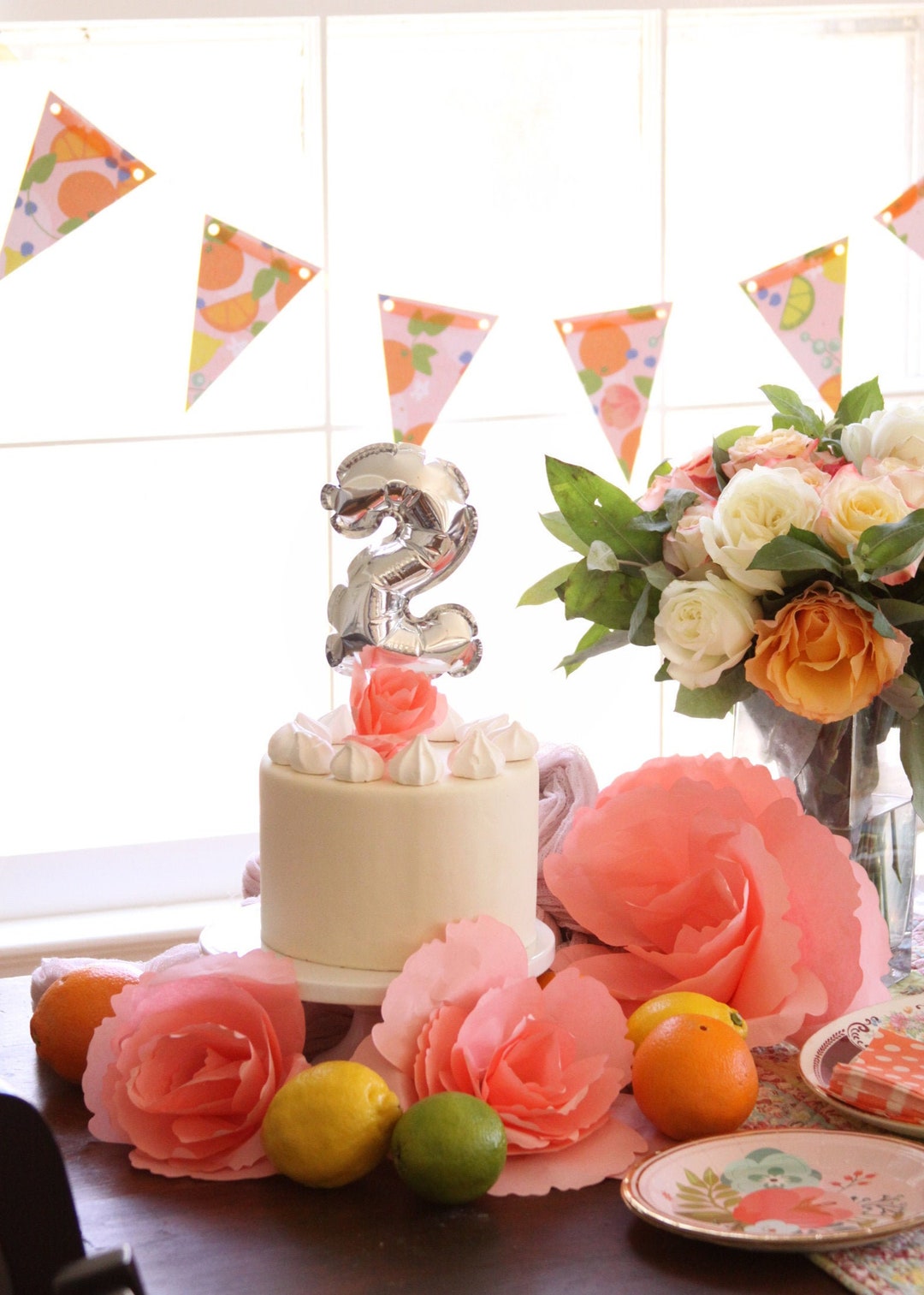 Mini Number Balloon Cake Toppers - Etsy