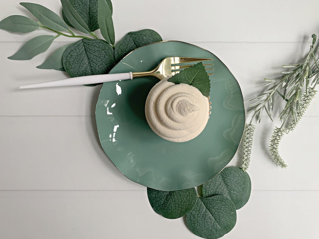 Sage Plastic Dessert Plate - 6 Inch - Etsy