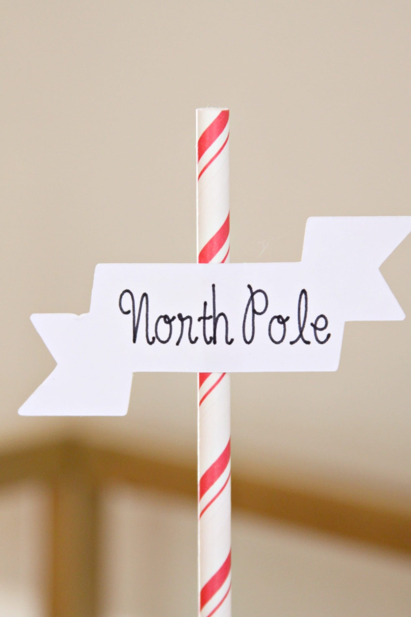 North Pole Toppers & Straws - Etsy