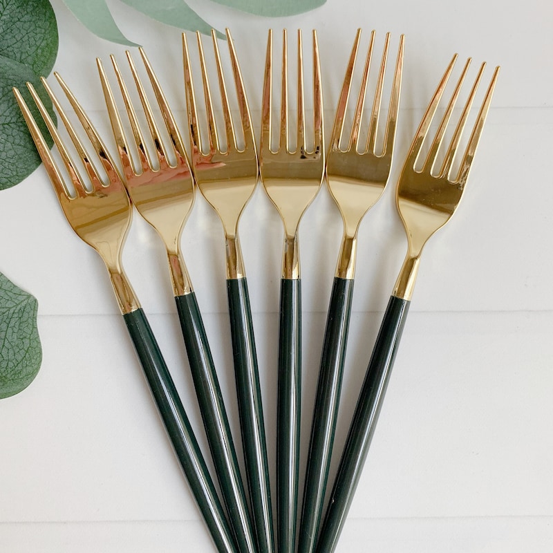 Emerald Silverware - Etsy