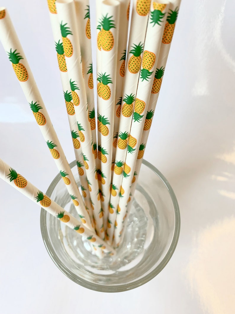 Pineapple Straws - Etsy