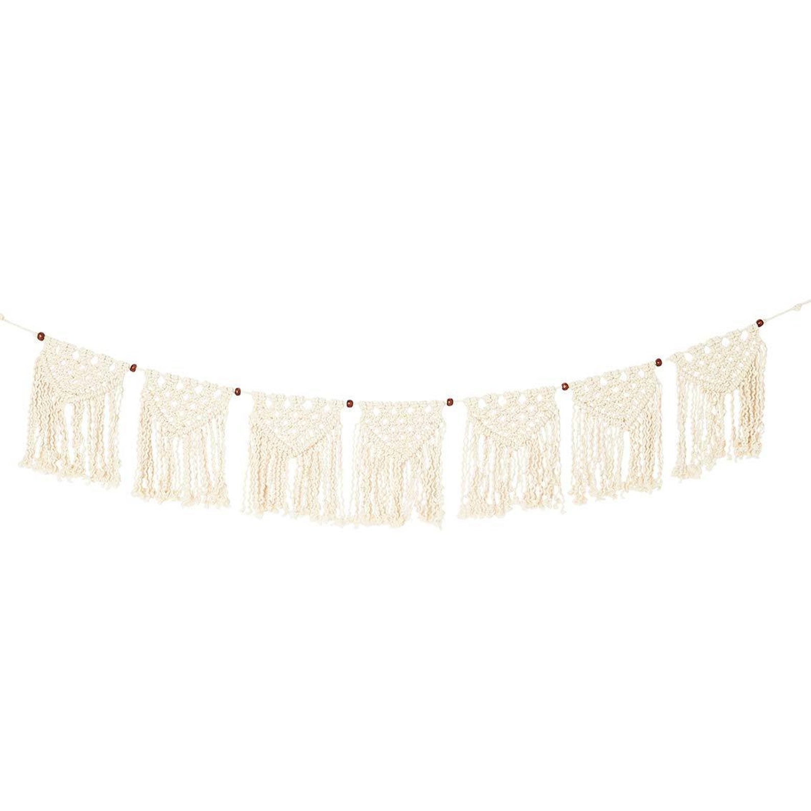 Boho Cream Macrame Pennant Banner - Etsy
