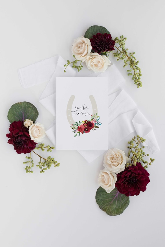 Run for the Roses Kentucky Derby Sign, Downloadable File Only ...