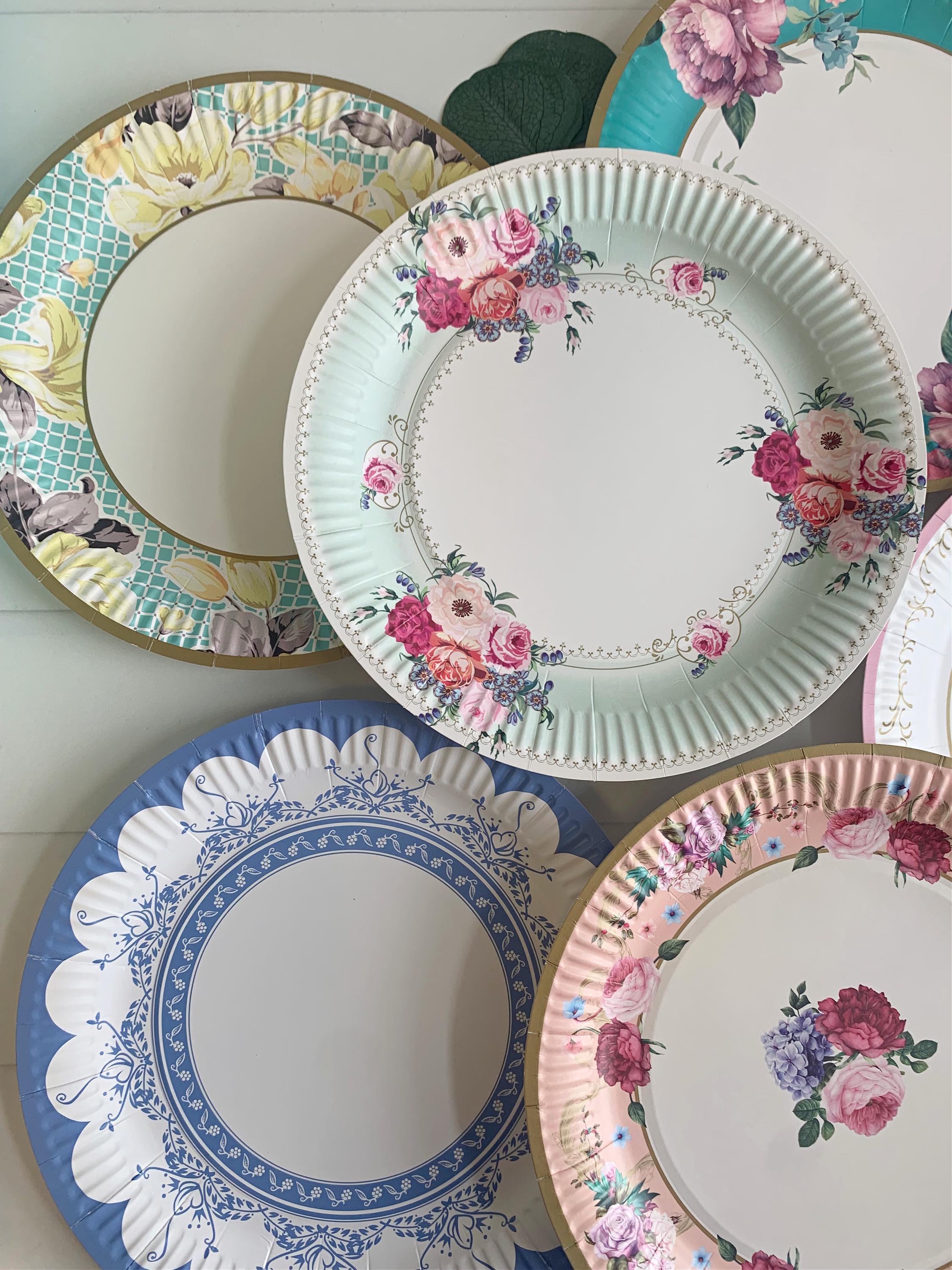 Vintage Floral Tea Party Paper Plates - Set of 24 - Etsy