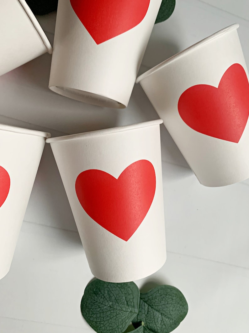 Red Heart Cups - Etsy