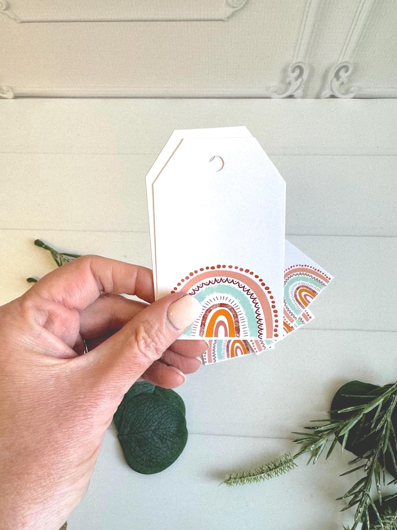 Boho Rainbow Gift Tags - Etsy