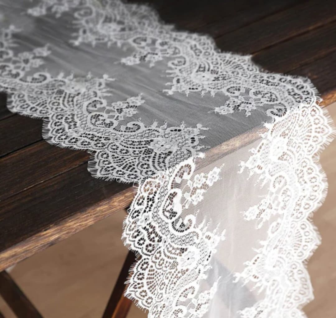 Lace Table Runner for Wedding Receptions, Bridal Showers and Baby ...