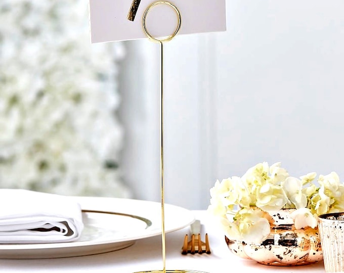 Gold Table Number Holders - Etsy