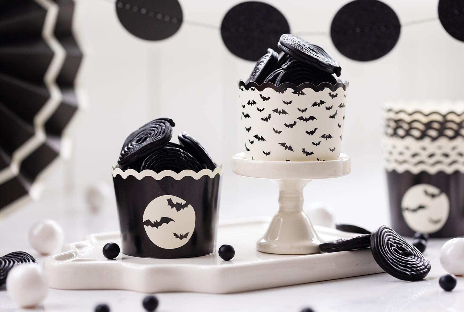 Lacy Bats Halloween Dessert Plates - Etsy
