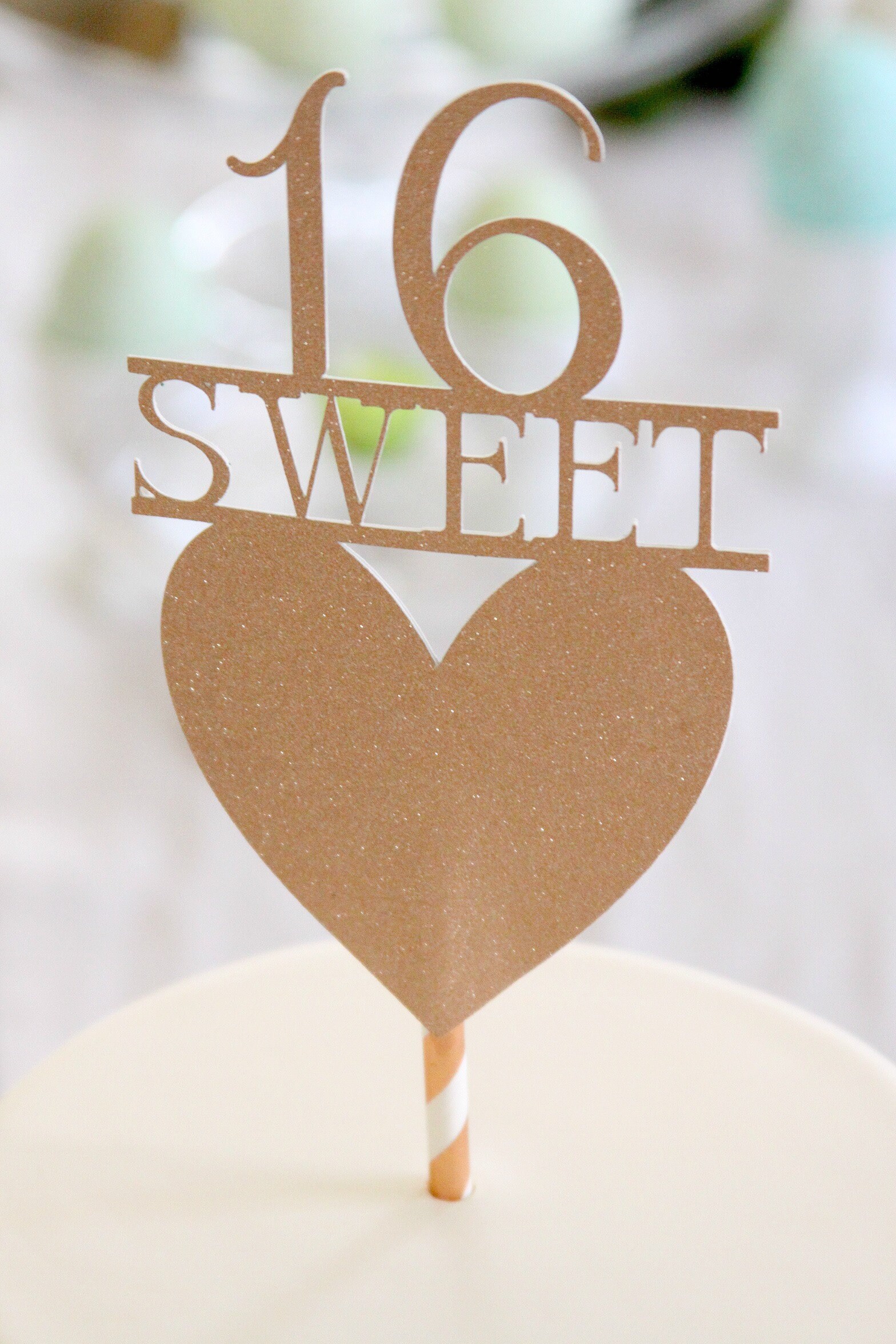 Sweet 16 Cake Topper Rose Gold - Etsy