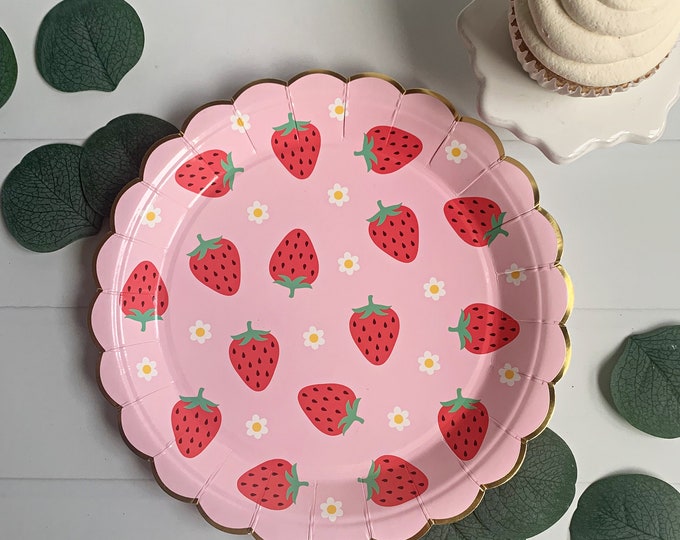 Strawberry Plates - Etsy