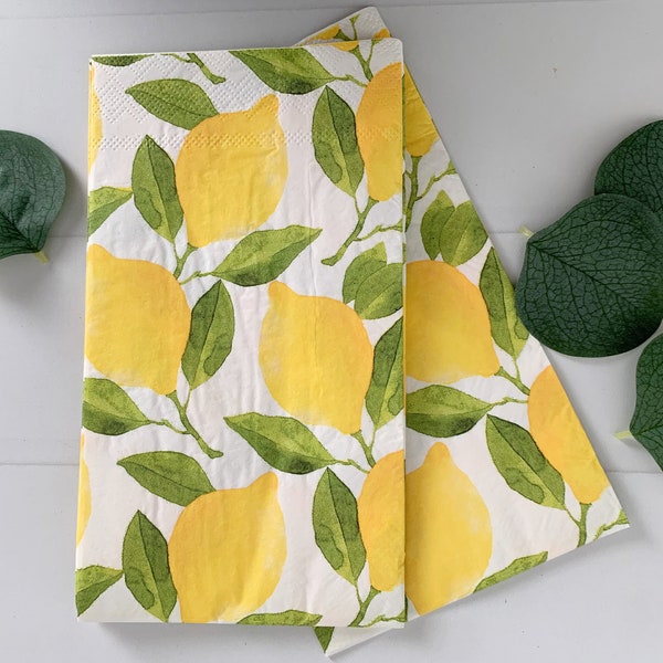Lemon Napkins - Etsy
