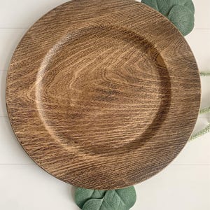 Walnut Wood Look Charger - Etsy
