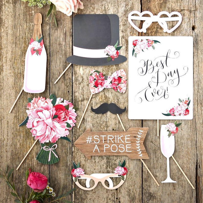 Boho Wedding Photo Props Rustic Instagram Props Photo Booth - Etsy